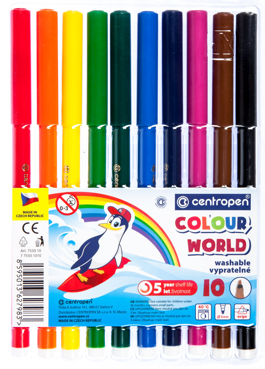 centropen Fixy 7550 10 ks - Fixy, Psací a výtvarné potřeby, Kancelářské ...