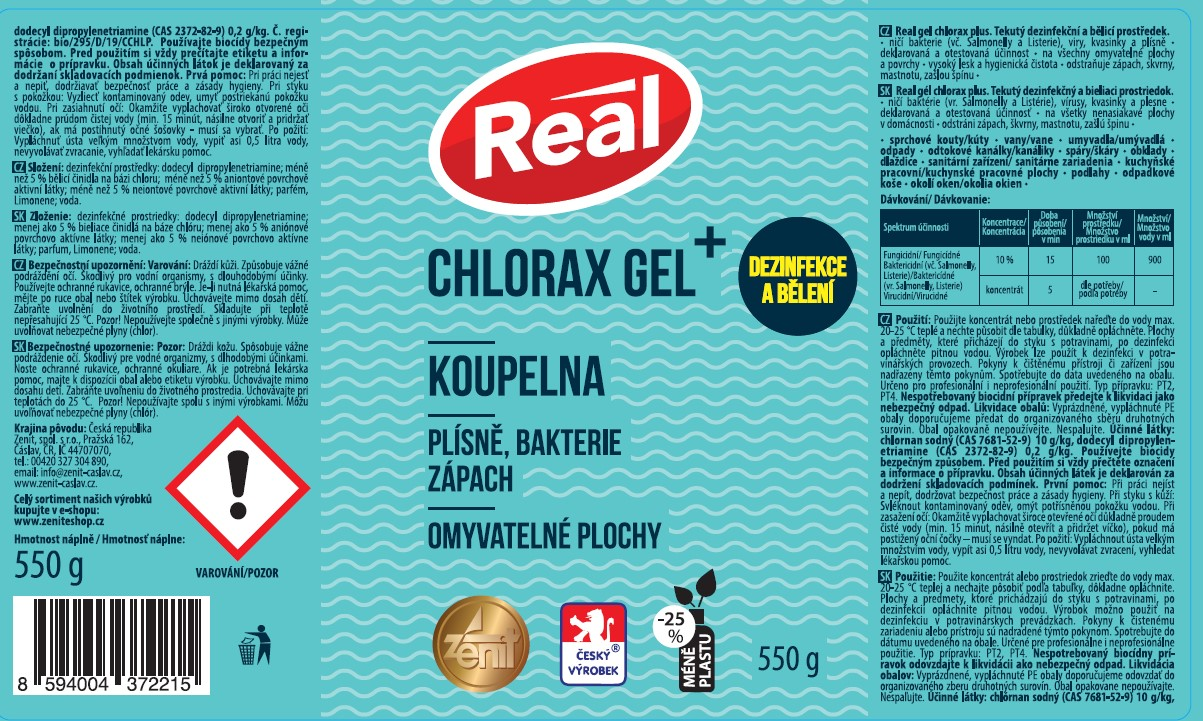 REAL Chlorax Gel Plus 550 g - Univerzální čistící prostředky, Čisticí ...