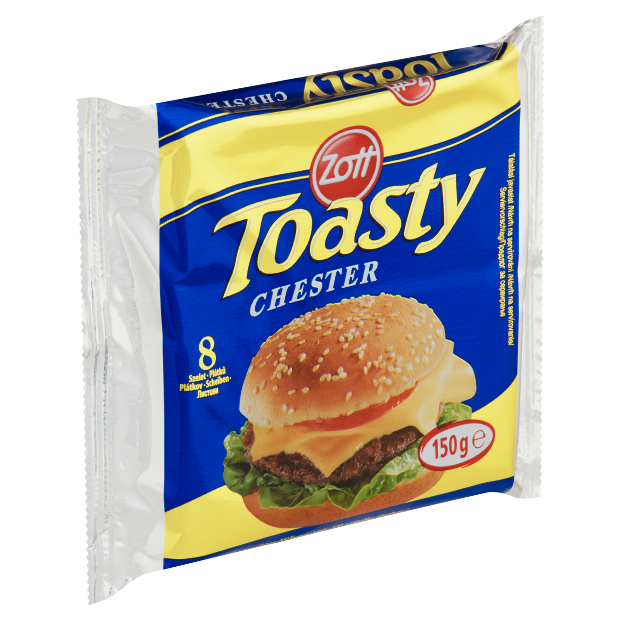 ZOTT Toasty Chester tavený plátkový sýr chlaz. 150 g (8 x 18,75 g ...