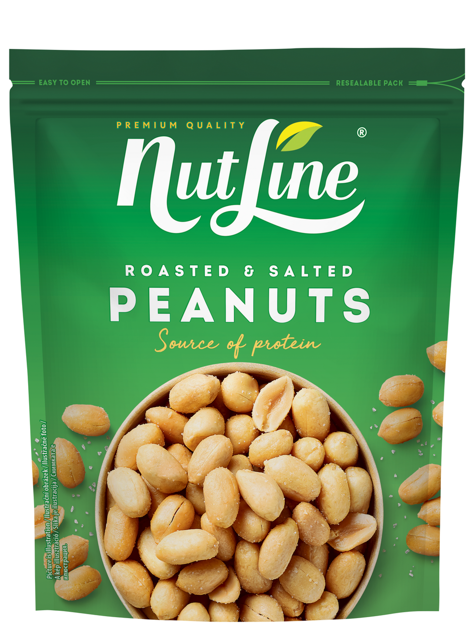 NutLine Arašídy solené 12 x 200 g - Oříšky, Slané snacky, Cukrovinky ...