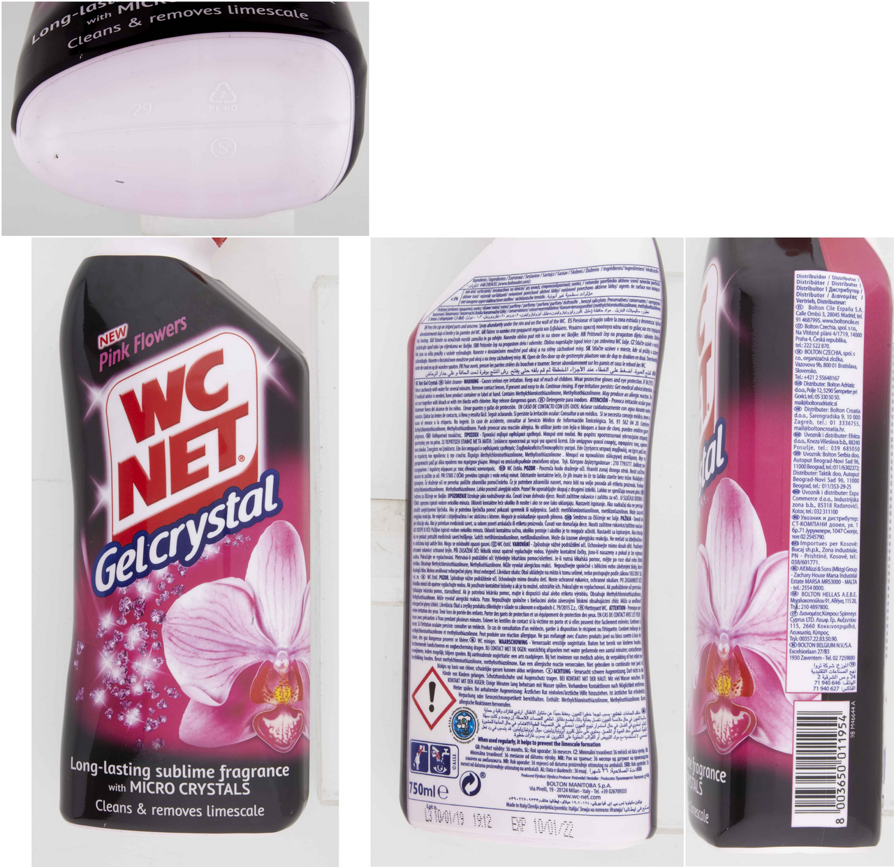 WC NET Gel Crystal Pink Flower 750 ml - WC bloky, Toaleta, Čisticí ...