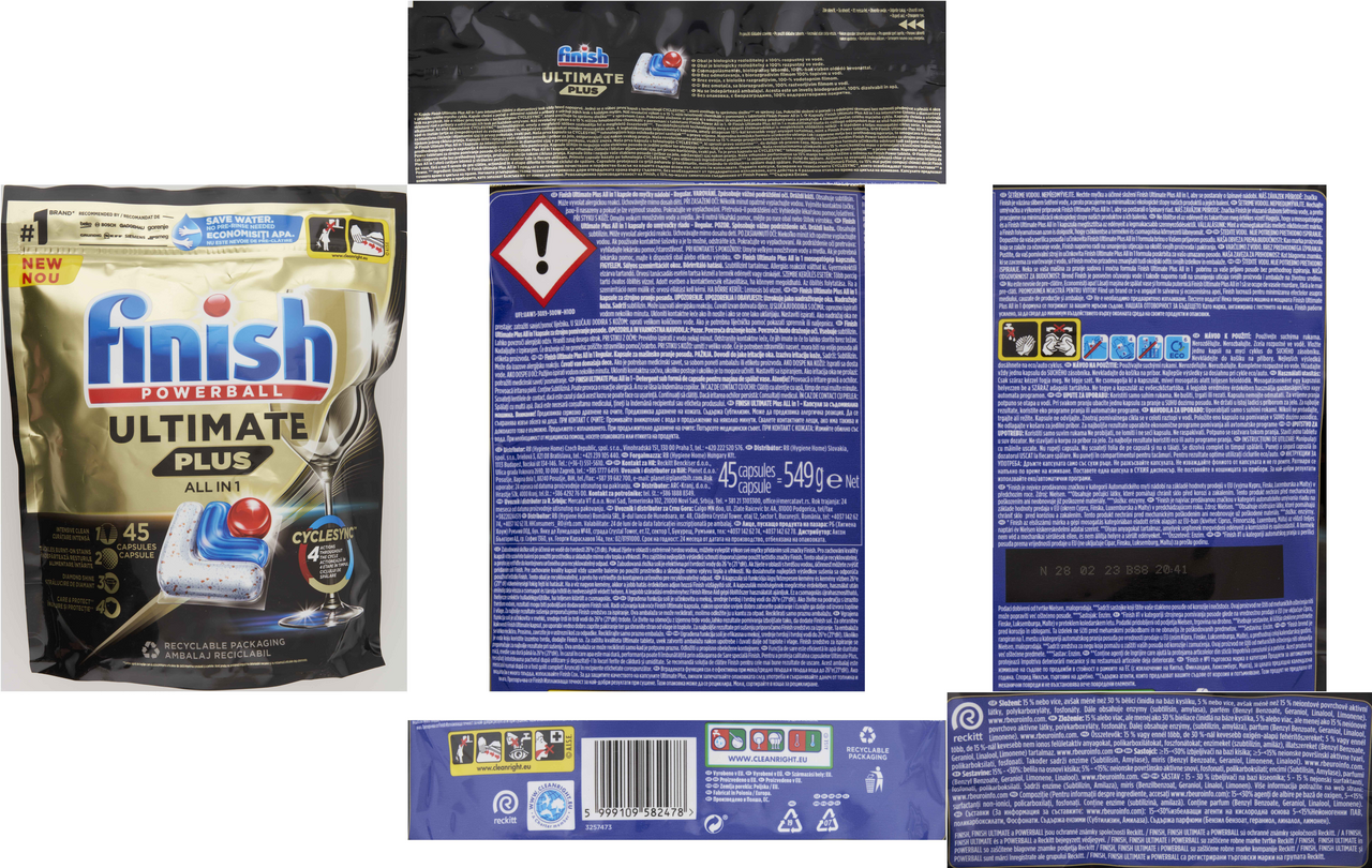 finish Ultimate Plus Regular kapsle 45 ks - Tablety, Myčky, Mytí nádobí ...