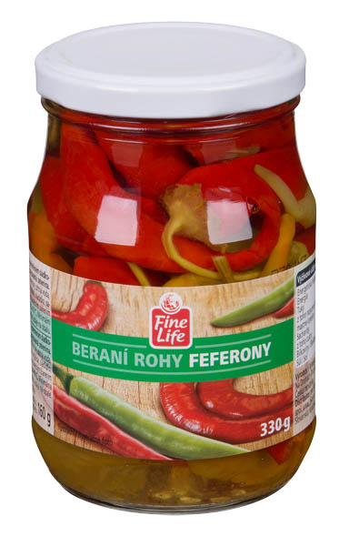Fine Life Feferony beraní rohy 6 x 330 g - Papriky, Konzervovaná ...