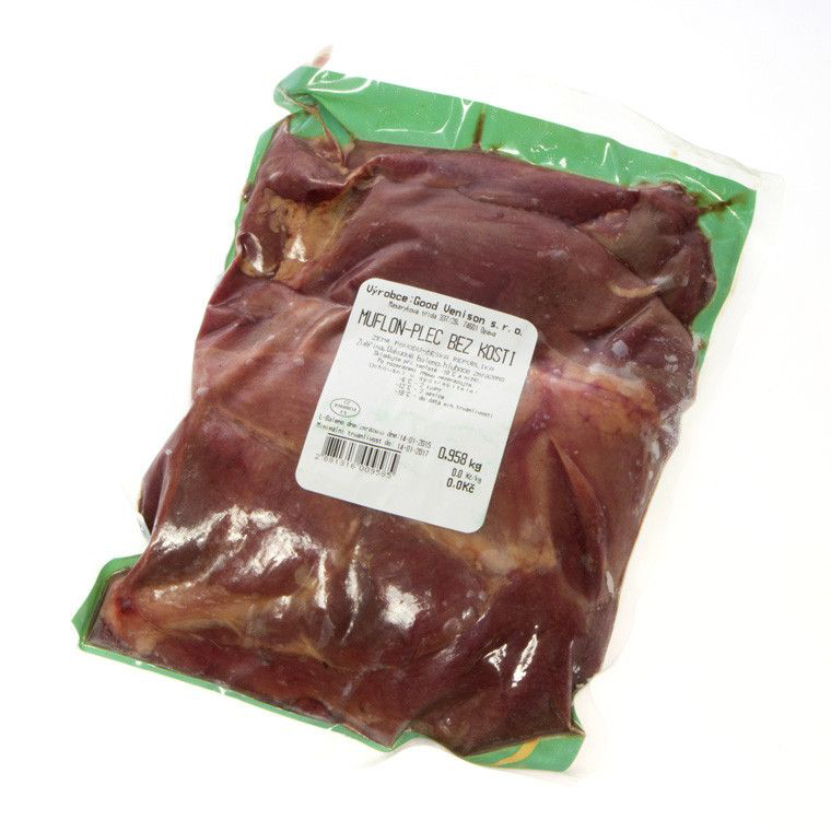 Mufloní plec bez kosti mraž. váž. cca 1 kg - Plec, Jelení, Zvěřina ...