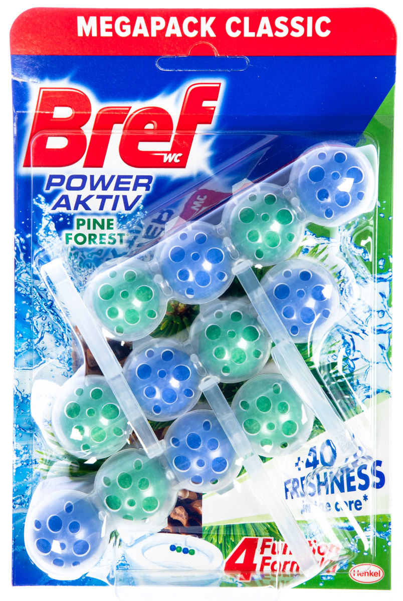 Bref WC Power Aktiv blok pine forest 3x50g - WC bloky, Toaleta, Čisticí ...