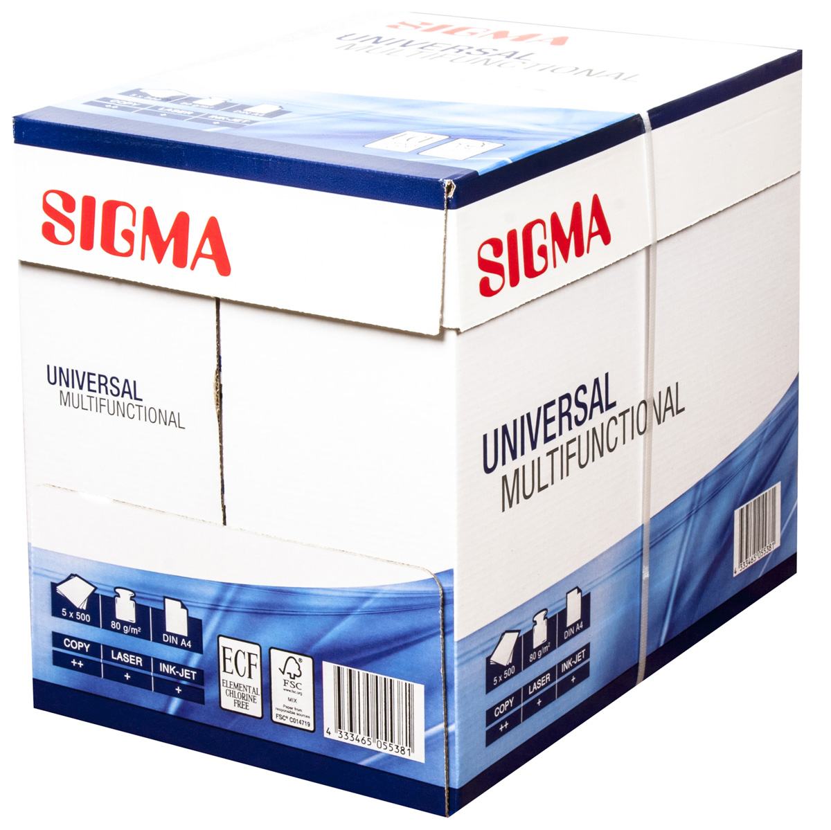 SIGMA Universal Copy Paper Papír kancelářský A4 80 g/ m2 500 listů 5 ks ...