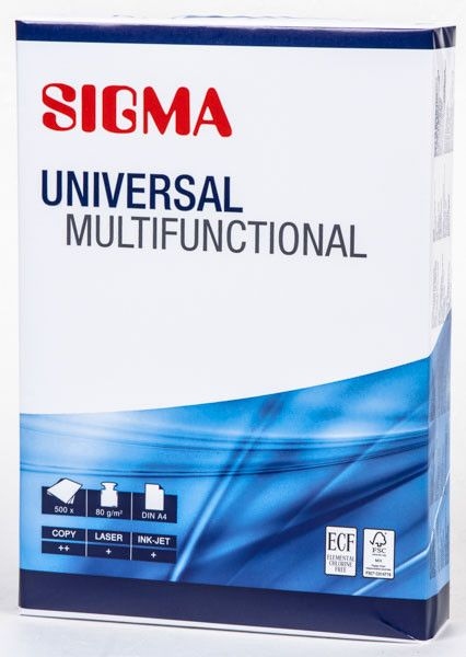 SIGMA Universal Copy Paper Papír kancelářský A4 80 g/ m2 500 listů 5 ks ...
