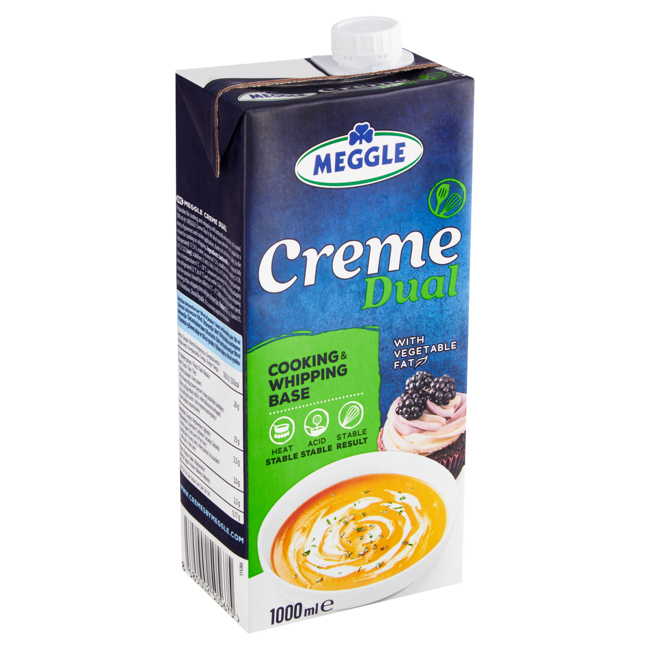 MEGGLE Creme Dual neslazený 25 % chlaz. 1 l - Rostlinné krémy, Smetany ...