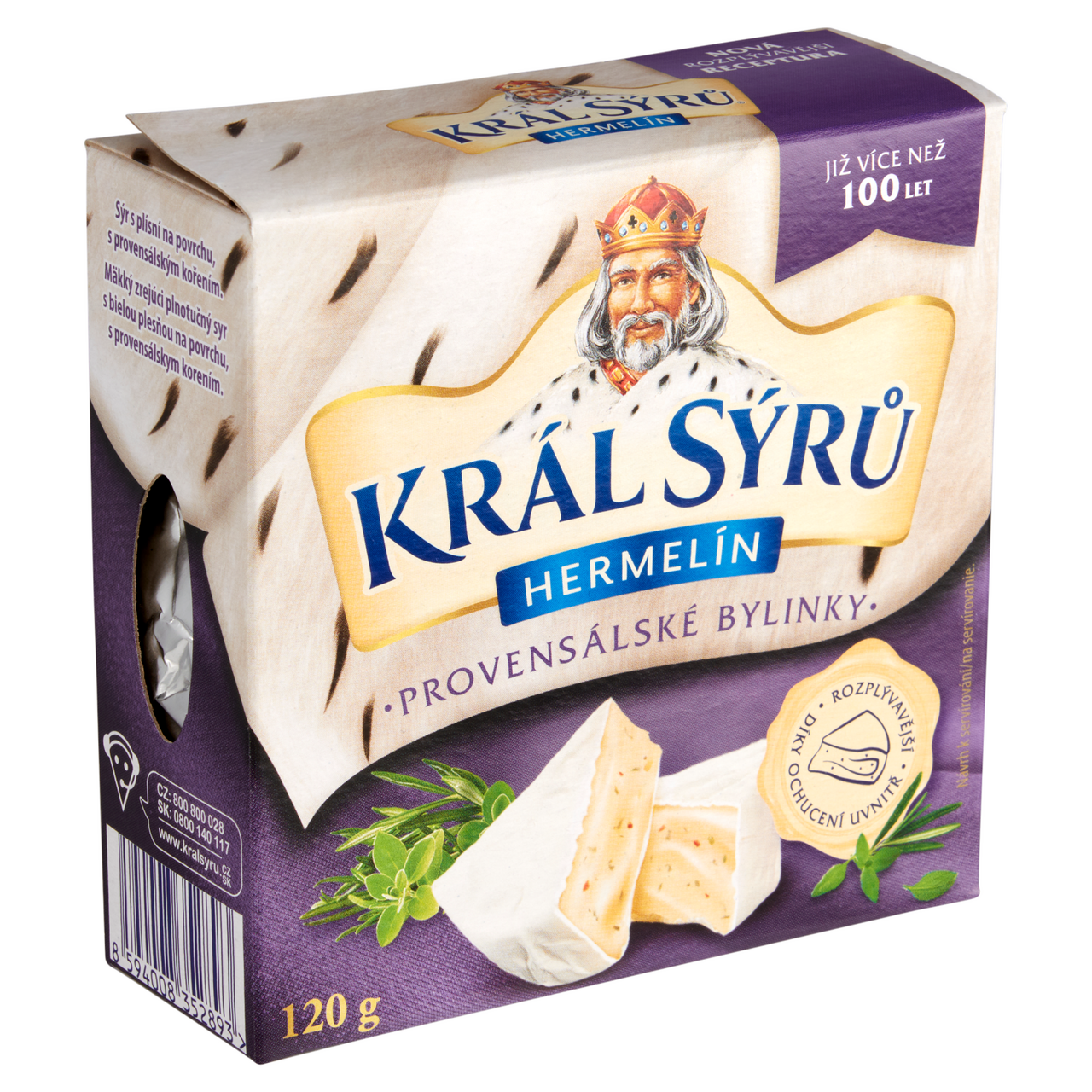 KRÁL SÝRŮ Hermelín sezónní chlaz. 120 g - S bílou plísní, Měkké zrající ...