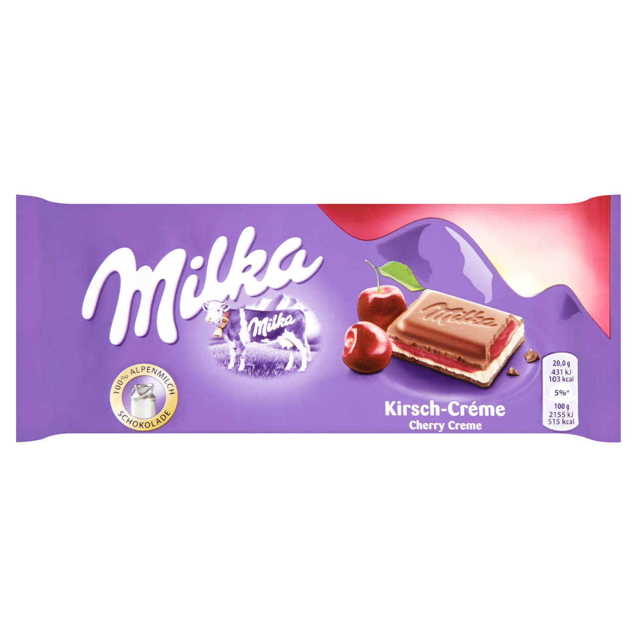Milka Čokoláda Cherry cream 22 x 100g - Čokolády ostatní, Tabulkové ...