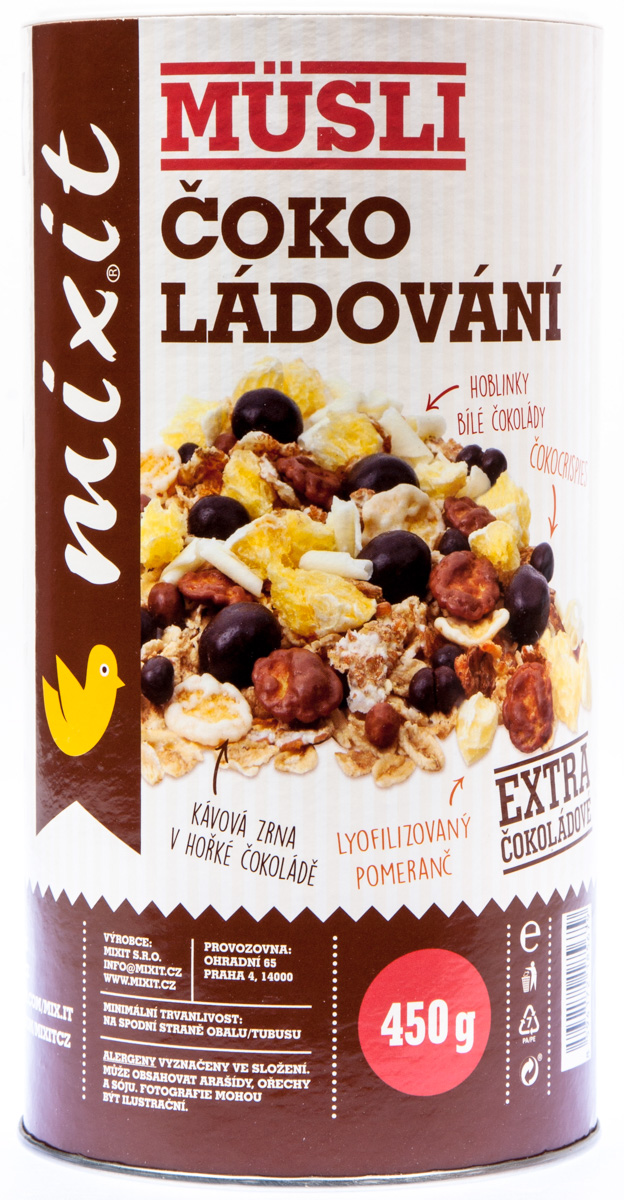 MIXIT Čokoládování müsli 450 g - Müsli, Cereálie, müsli, Trvanlivé