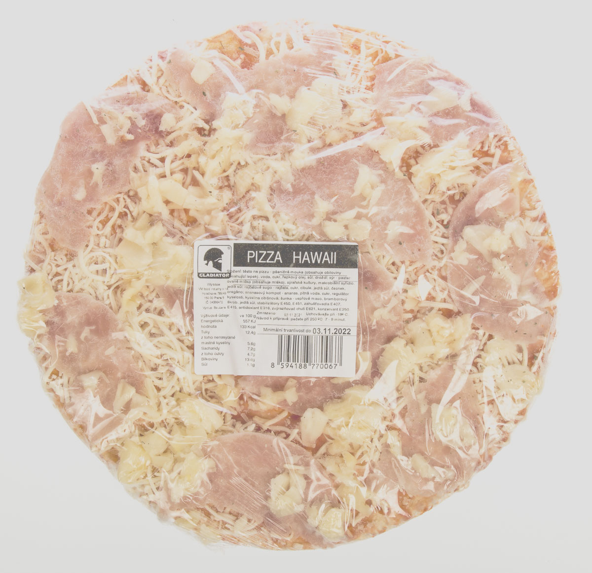 Gladiátor Pizza Hawai mraž. 410 g - Pizzy, Hotová jídla, Mražené