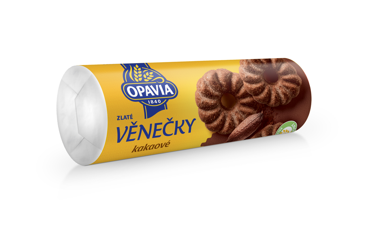 OPAVIA Zlaté věnečky kakaové 12x 150 g - Piškoty a sušenky neplněné ...