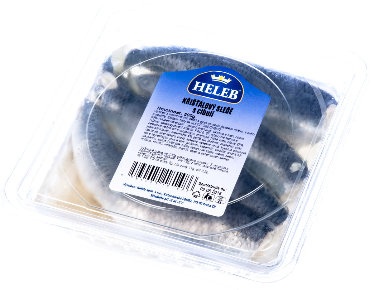 HELEB Křišťálové sledě s cibulí chlaz. 500 g - Herinky, Rybí lahůdky ...