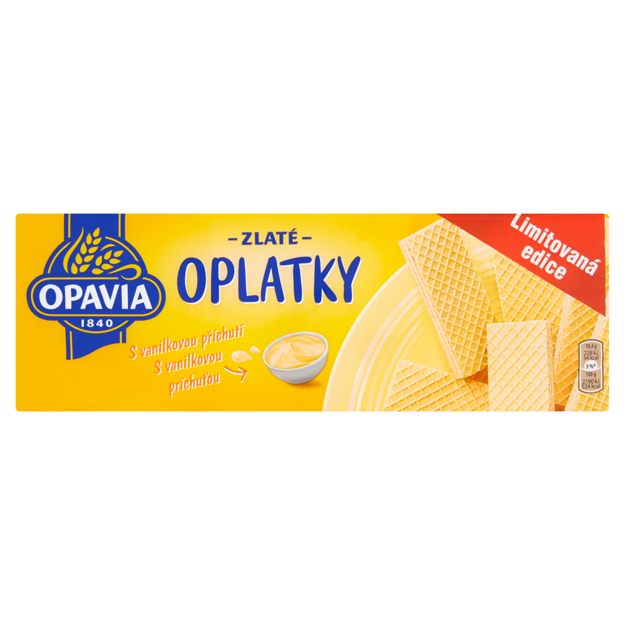 Opavia Zlaté Oplatky s vanilkovou příchutí 14x146g - Plněné, Oplatky ...
