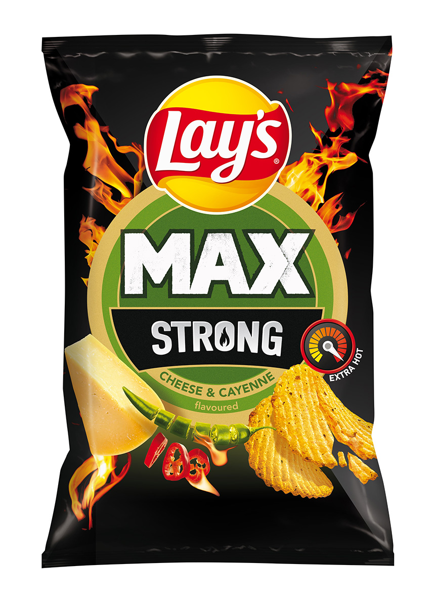 Lay's Strong Cheese & Cayenne chipsy 14 x 55 g - Chipsy, Slané snacky ...