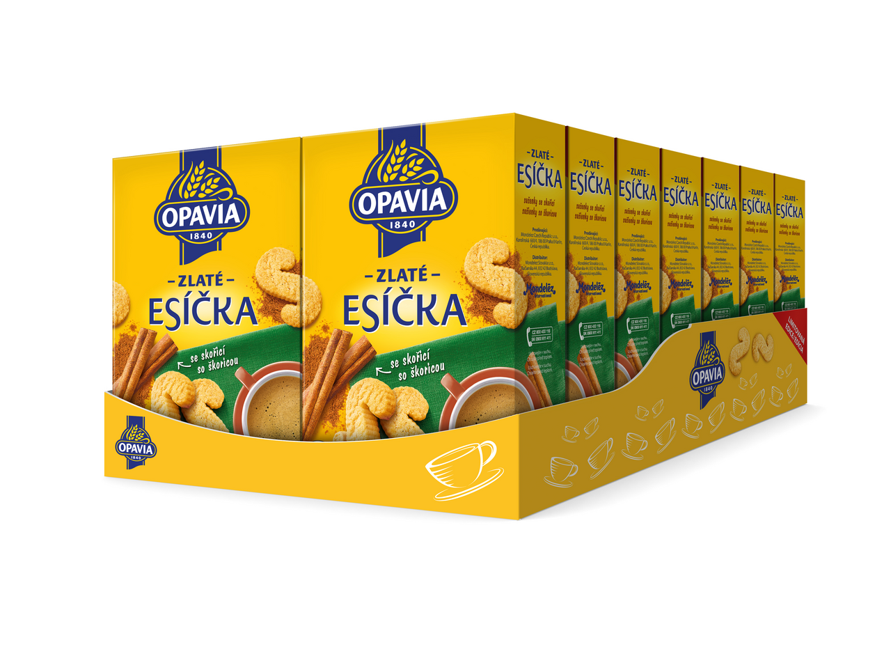 OPAVIA Zlaté Esíčka se skořicí 14 x 220 g - Piškoty a sušenky neplněné ...