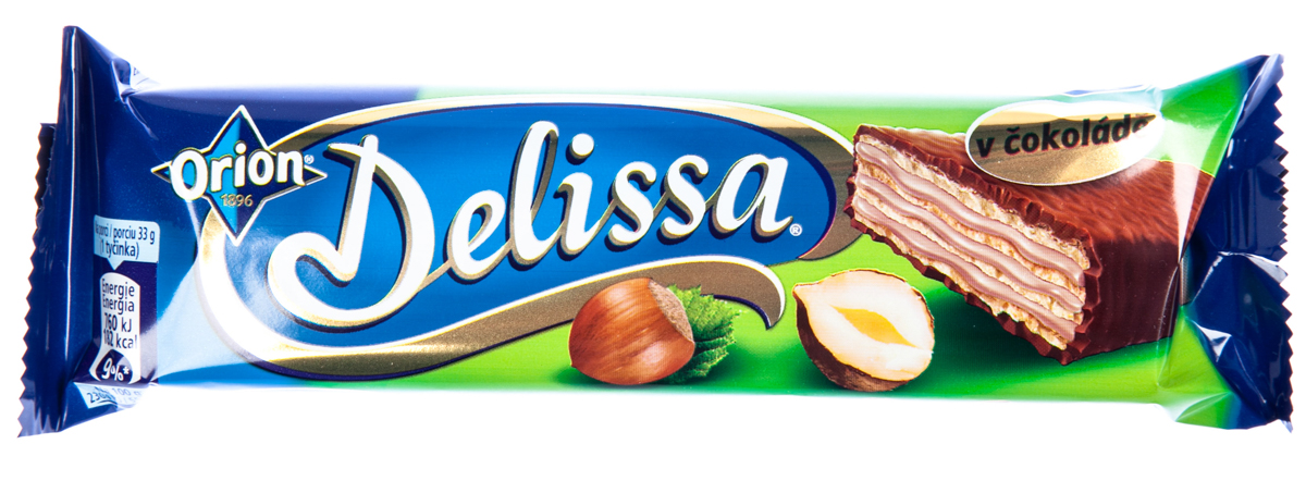 Orion Delissa lískooříšková 30 x 30 g - S polevou, Oplatky, Sušenky ...