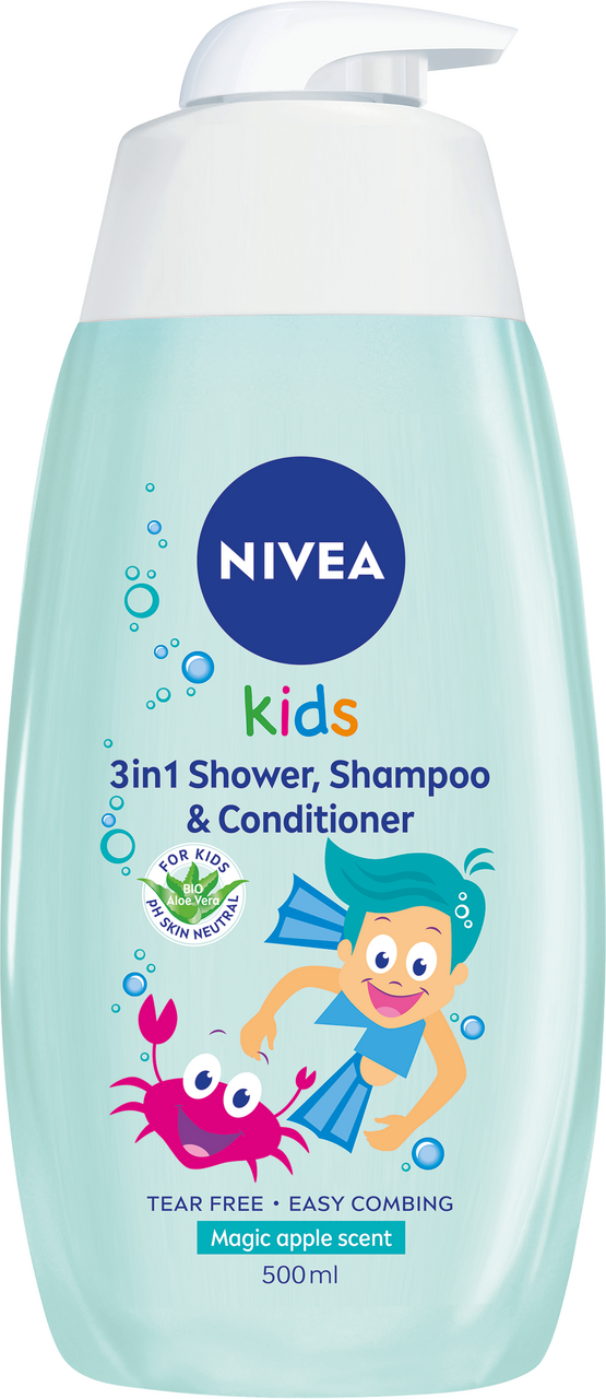 NIVEA Boy 3v1 dětský sprchový gel 500 ml - Do koupele, Dětská kosmetika ...