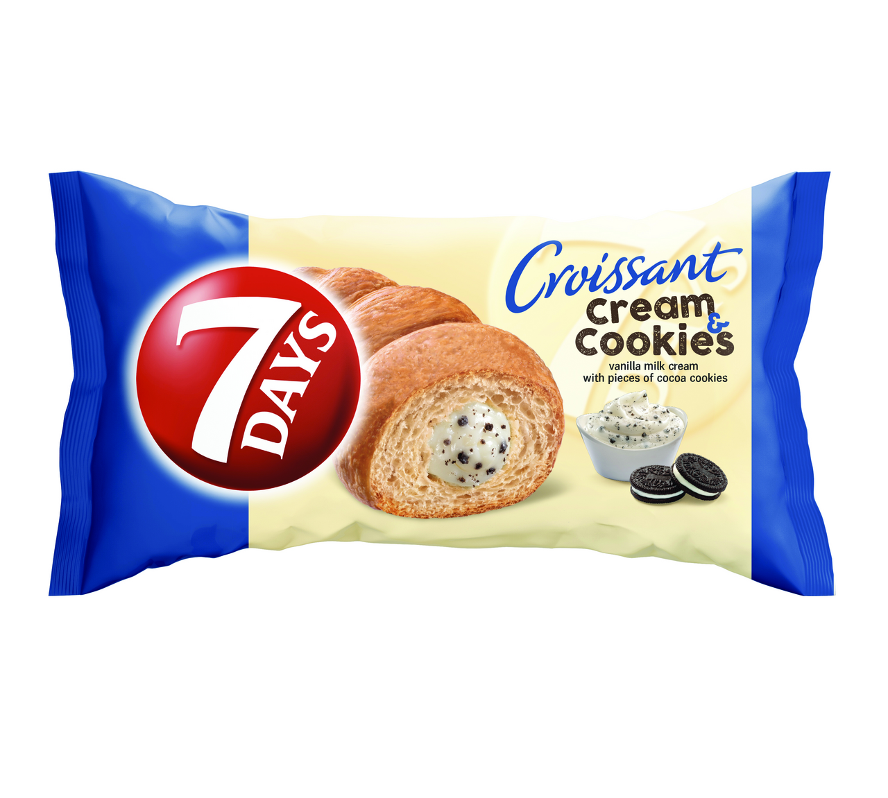 7 DAYS Croissant Vanilla Milk Cream & Cookies 20 x 60 g - Zákusky ...