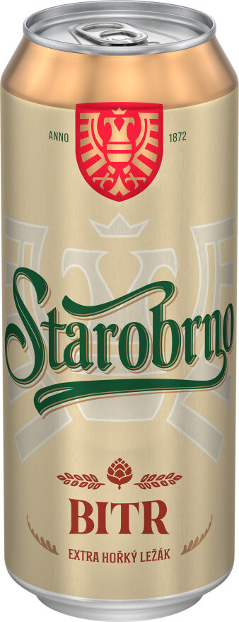 Starobrno Bitr Pivo 6 x 500 ml plech - Ležáky, Pivo, Nápoje, tabák