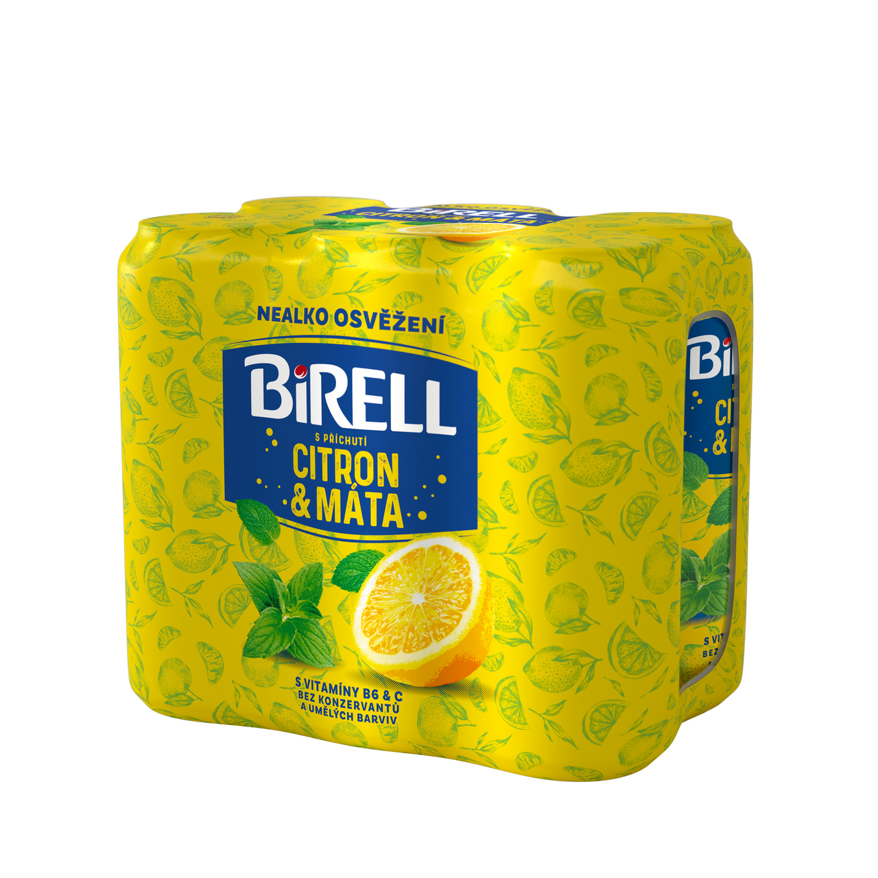 BIRELL Ochucený Pivo nealkoholické citron máta 6 x 500 ml ...