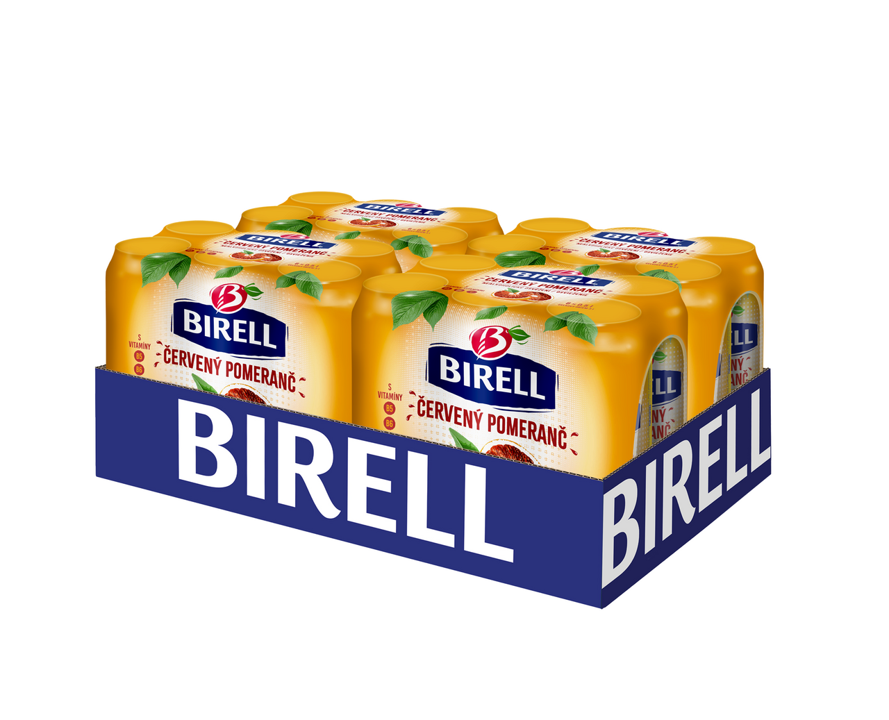 BIRELL Ochucený Červený pomeranč nealkoholické pivo 4 x 6 x 500 ml ...