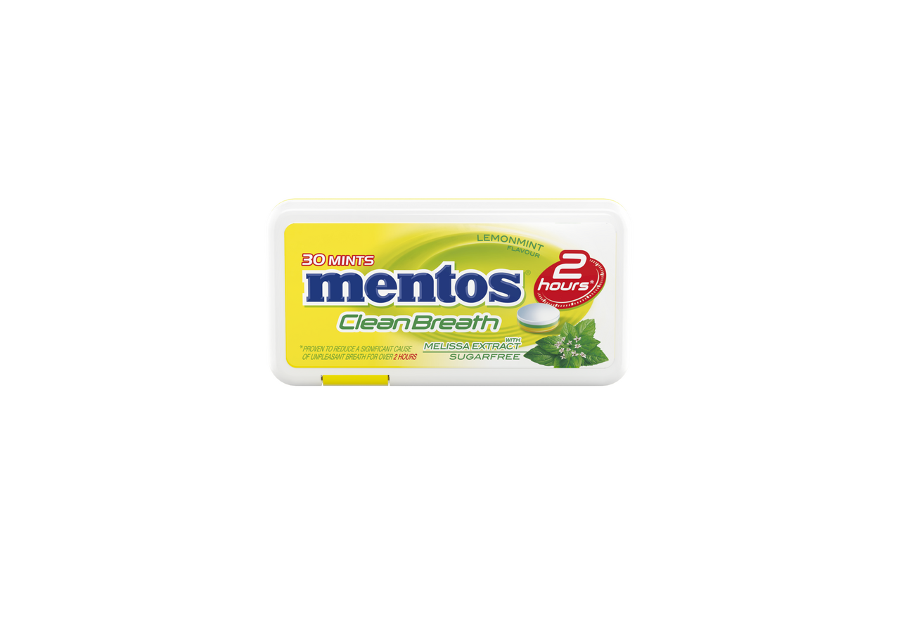 Mentos Lemon Melissa bonbóny žvýkací 12 x 21 g - Mátové, Bonbóny ...