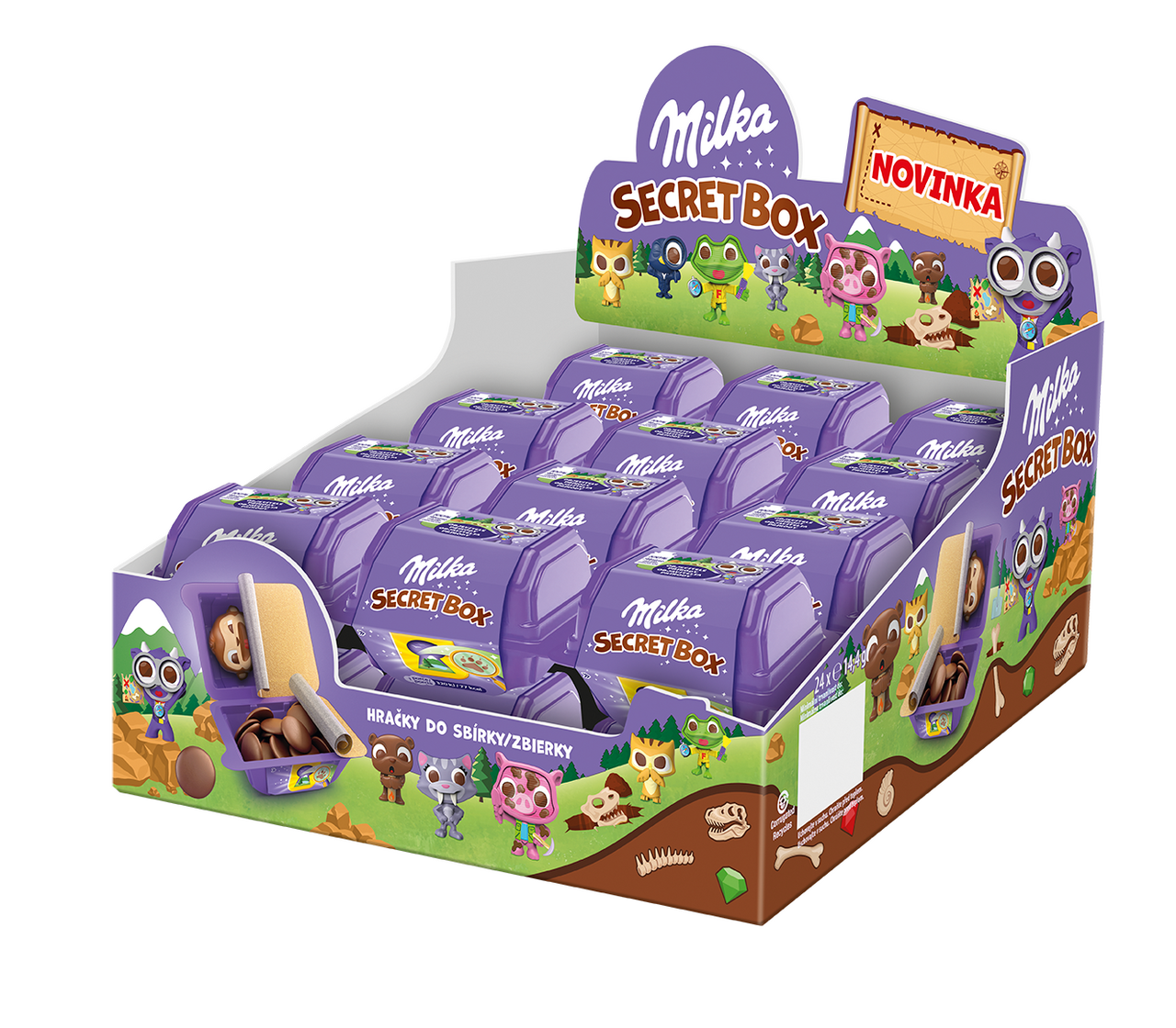 Milka Secret box 24 x 14,4 g - Čokoládové tyčinky, Čokolády, Cukrovinky ...