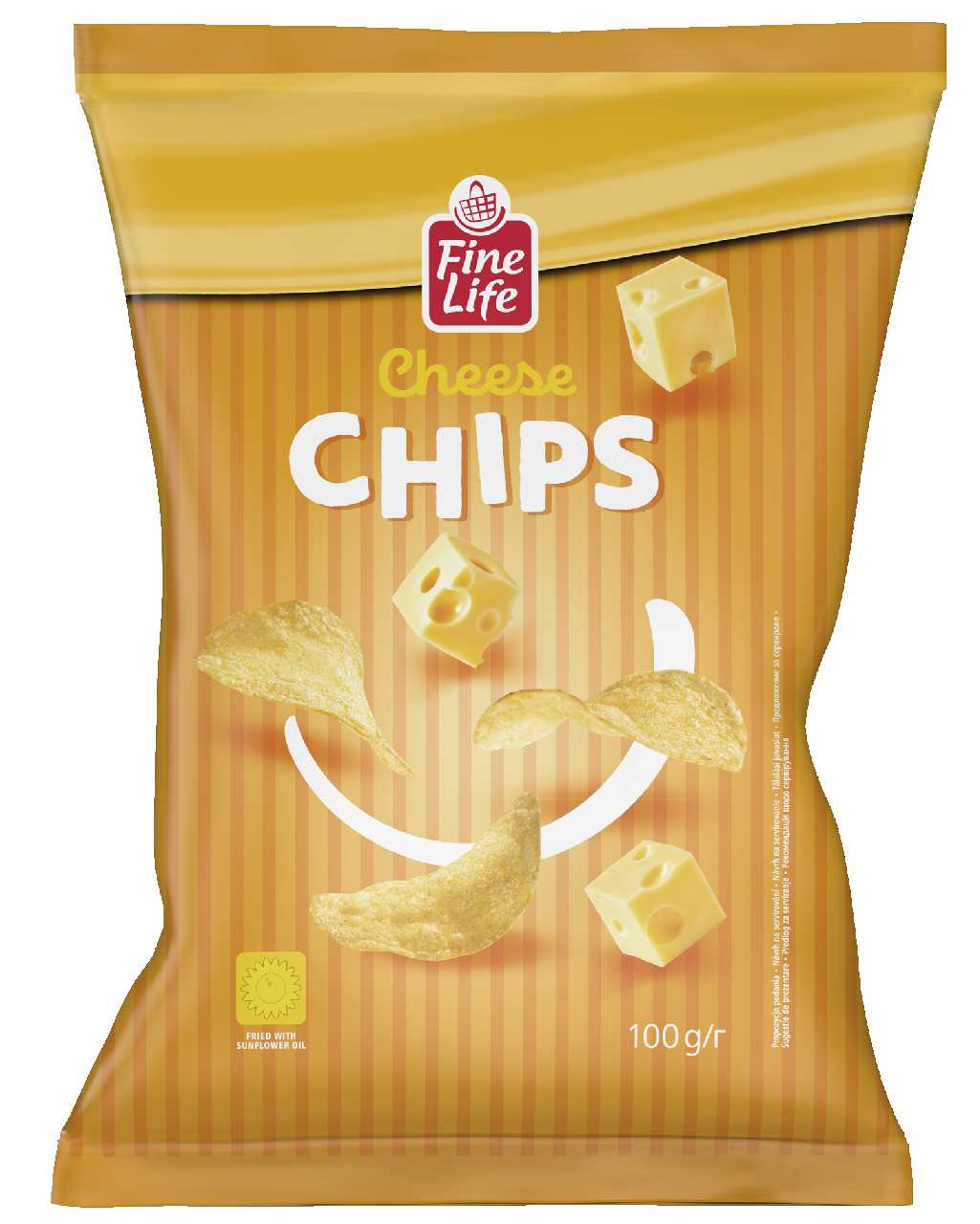 Fine Life Chips sýr 100 g - Chipsy, Slané snacky, Cukrovinky, slané ...