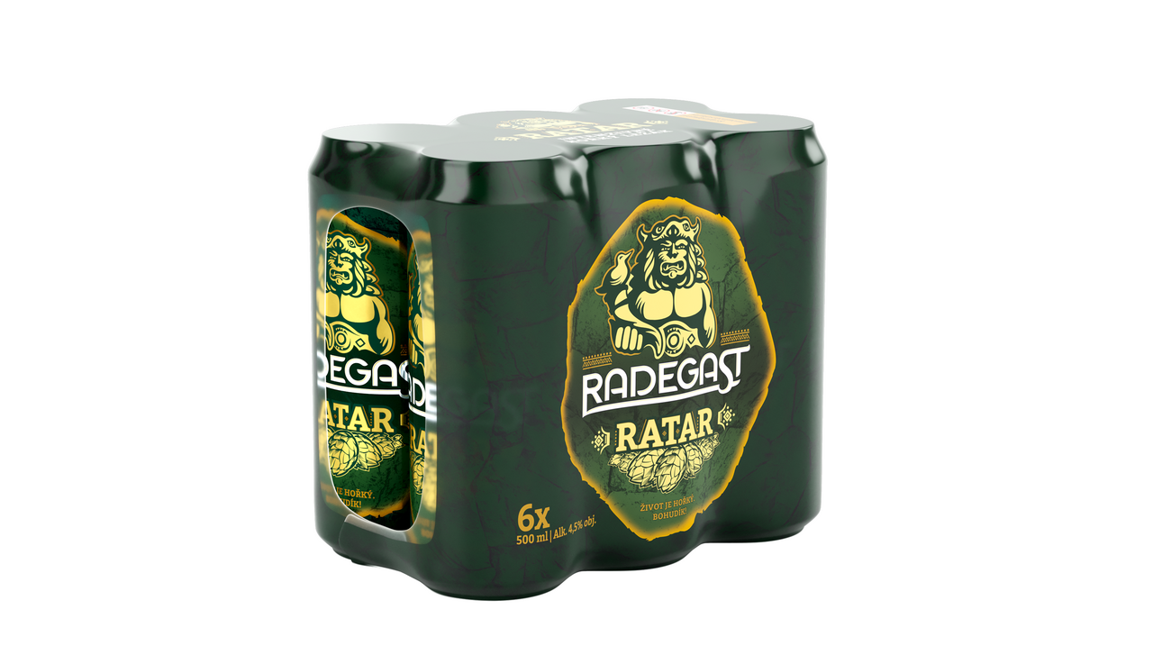 RADEGAST Ratar pivo 6 x 500 ml plech - Výčepní, Pivo, Nápoje, tabák