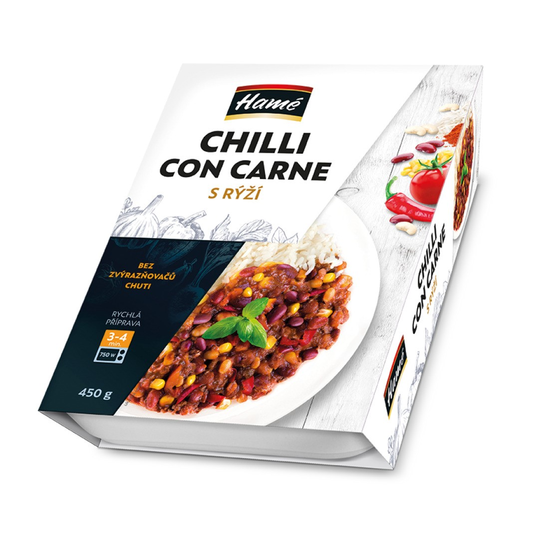 Hamé Chilli Con Carne, rýže chlaz. 450 g - Hlavní jídla, Hotová jídla ...