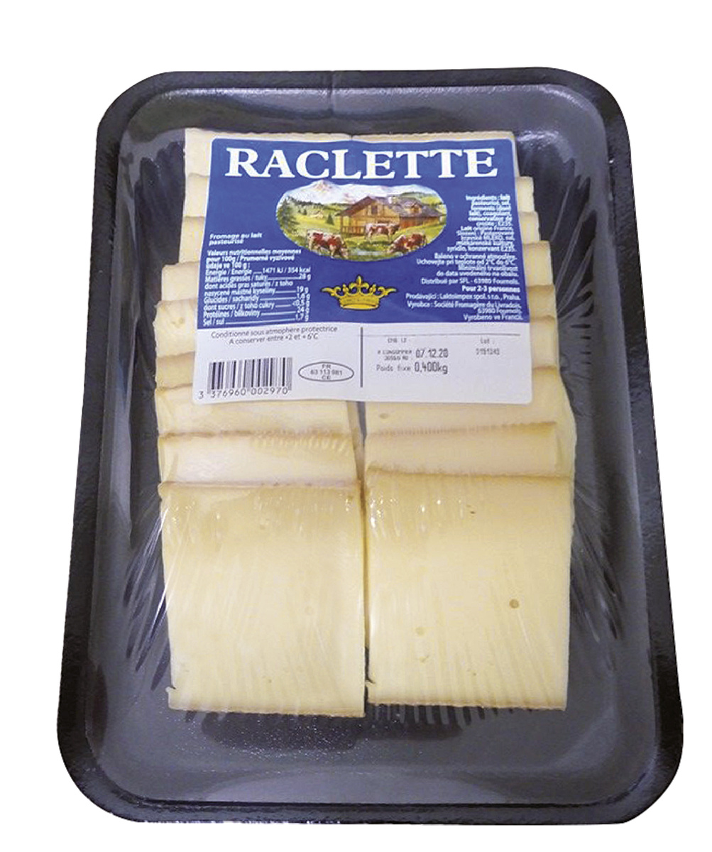 Raclette sýr plátky chlaz. 400 g - Raclette, Tvrdé sýry, Sýry, tvarohy ...