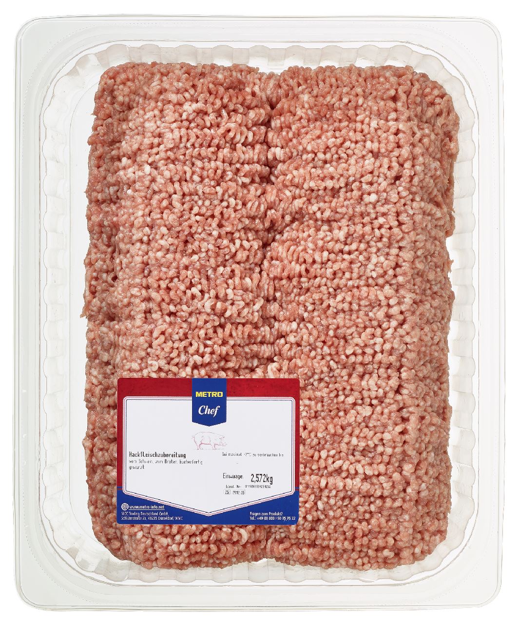 METRO Chef QS Schweinehackfleisch zubereitet gekühlt ca. 2,5 kg - je kg