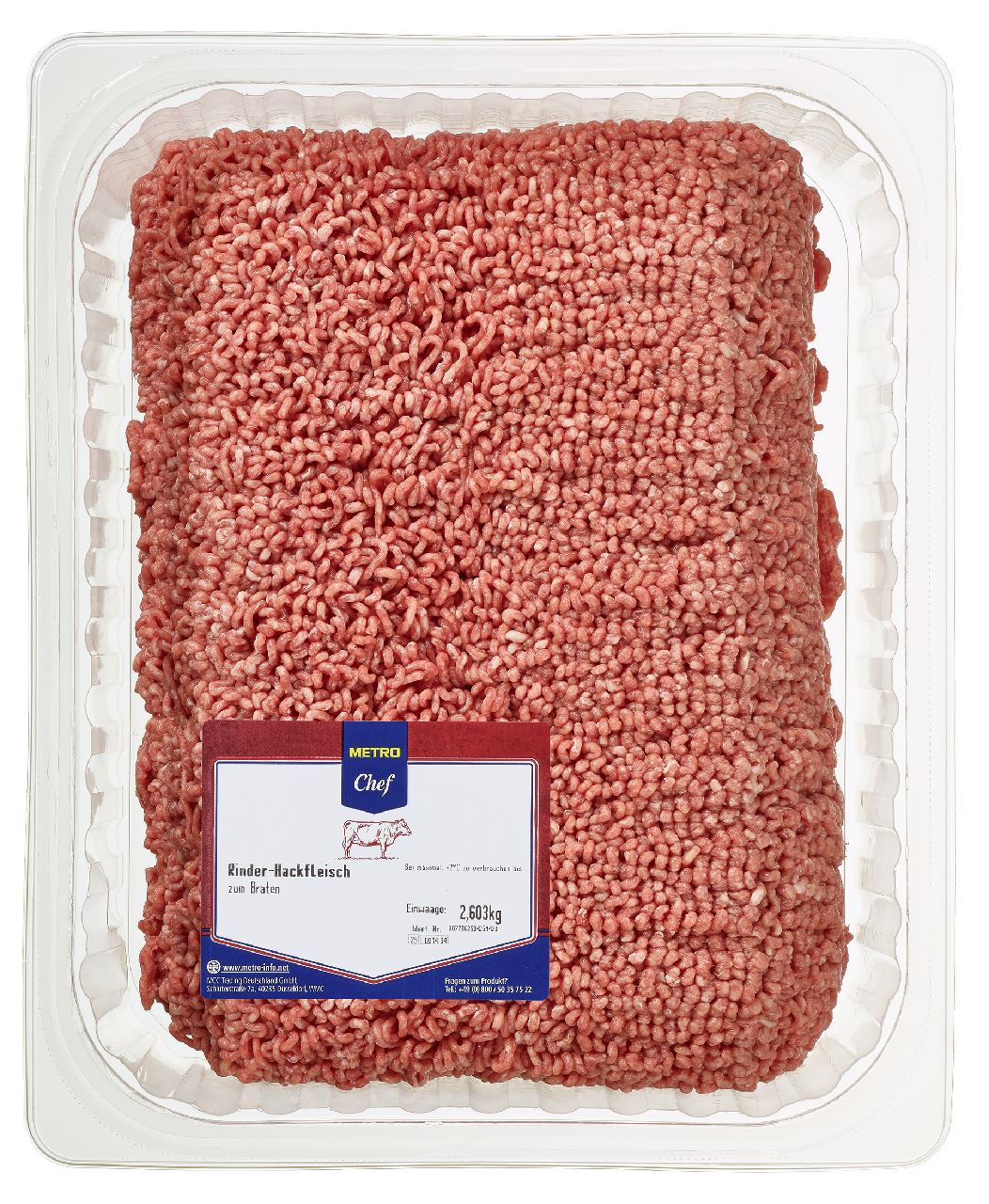 METRO Chef Rinderhackfleisch gekühlt ca. 2,5 kg - je kg