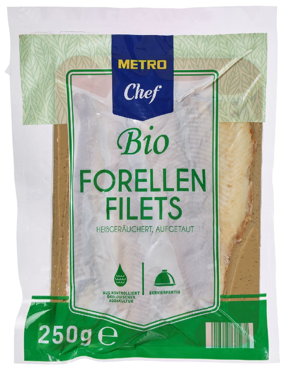 METRO Chef Bio Forellenfilets - 250 g Packung