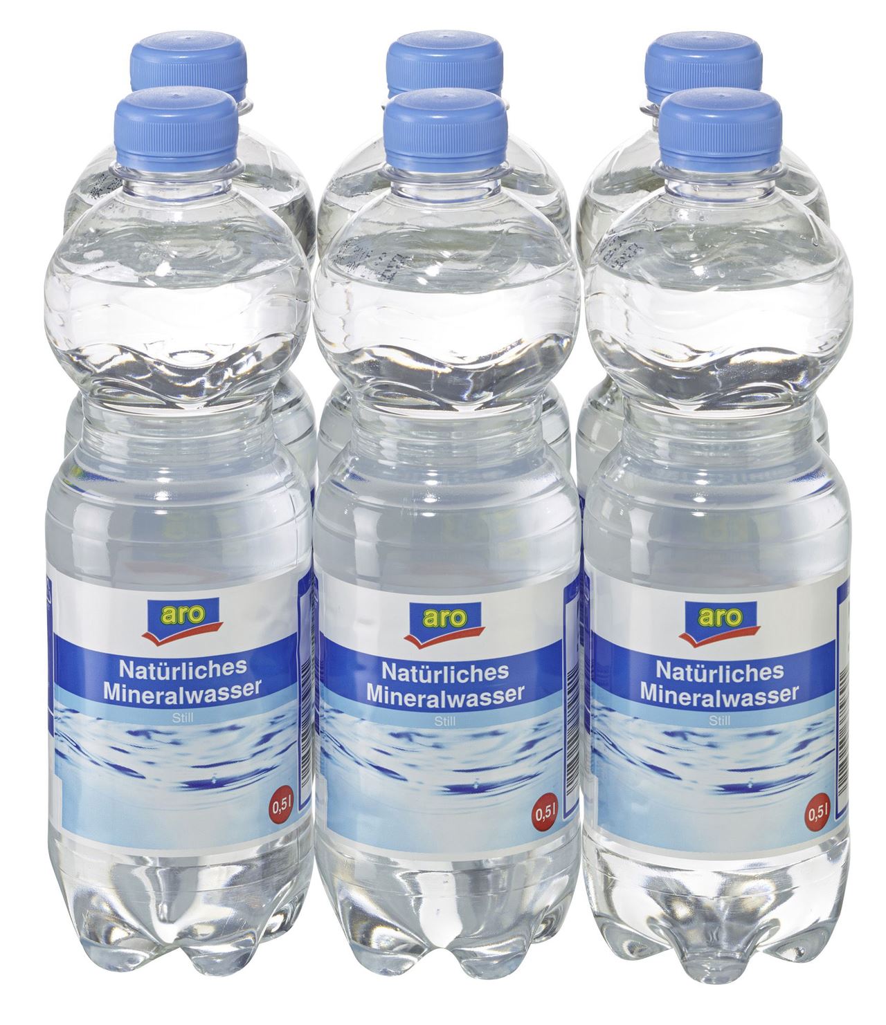 aro Natürliches Mineralwasser Still 6 x 0,5 l Flaschen