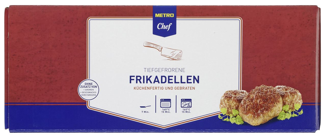 METRO Chef Frikadellen tiefgefroren, 40 Stück à 180 g, aus Schweine ...