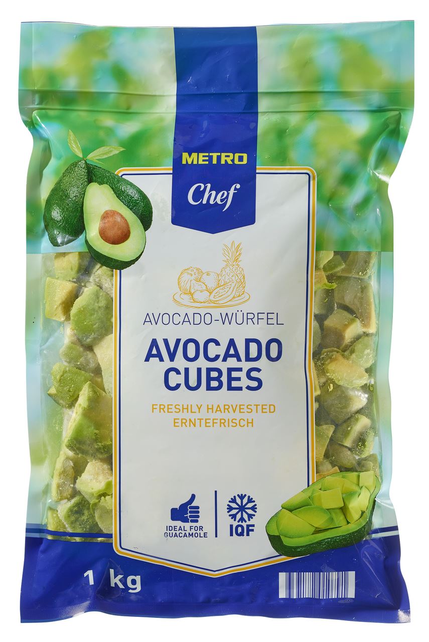 METRO Chef Avocado Würfel tiefgefroren 1 kg Beutel