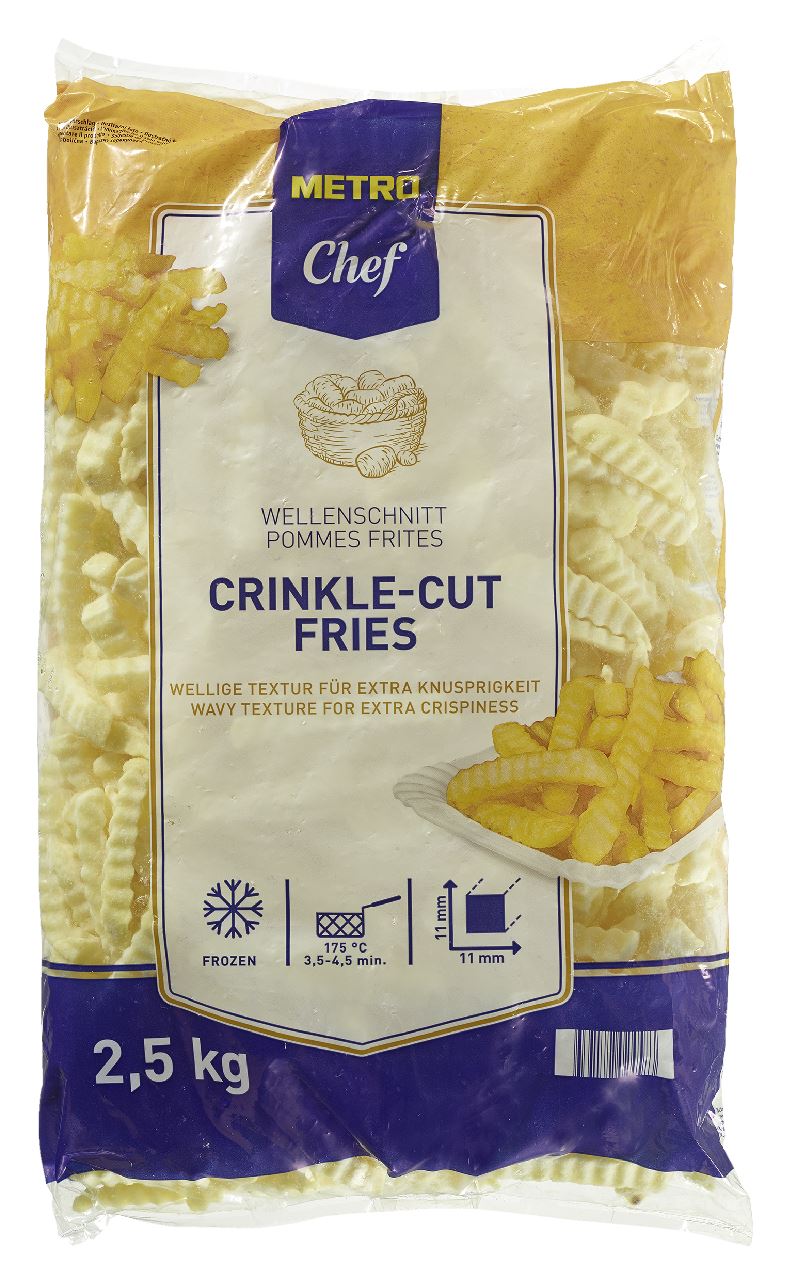 METRO Chef Pommes Crincle tiefgefroren - 2,5 kg Beutel