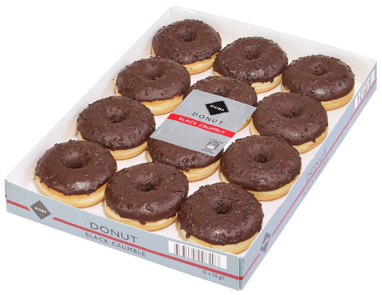 RIOBA Black Donuts Crumble - 2 Stück à 52 g Packung