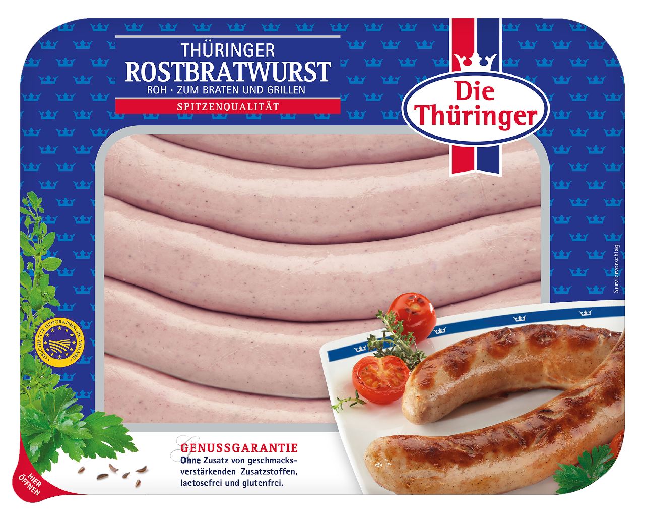 Thüringer Rostbratwurst 10 x 100 g