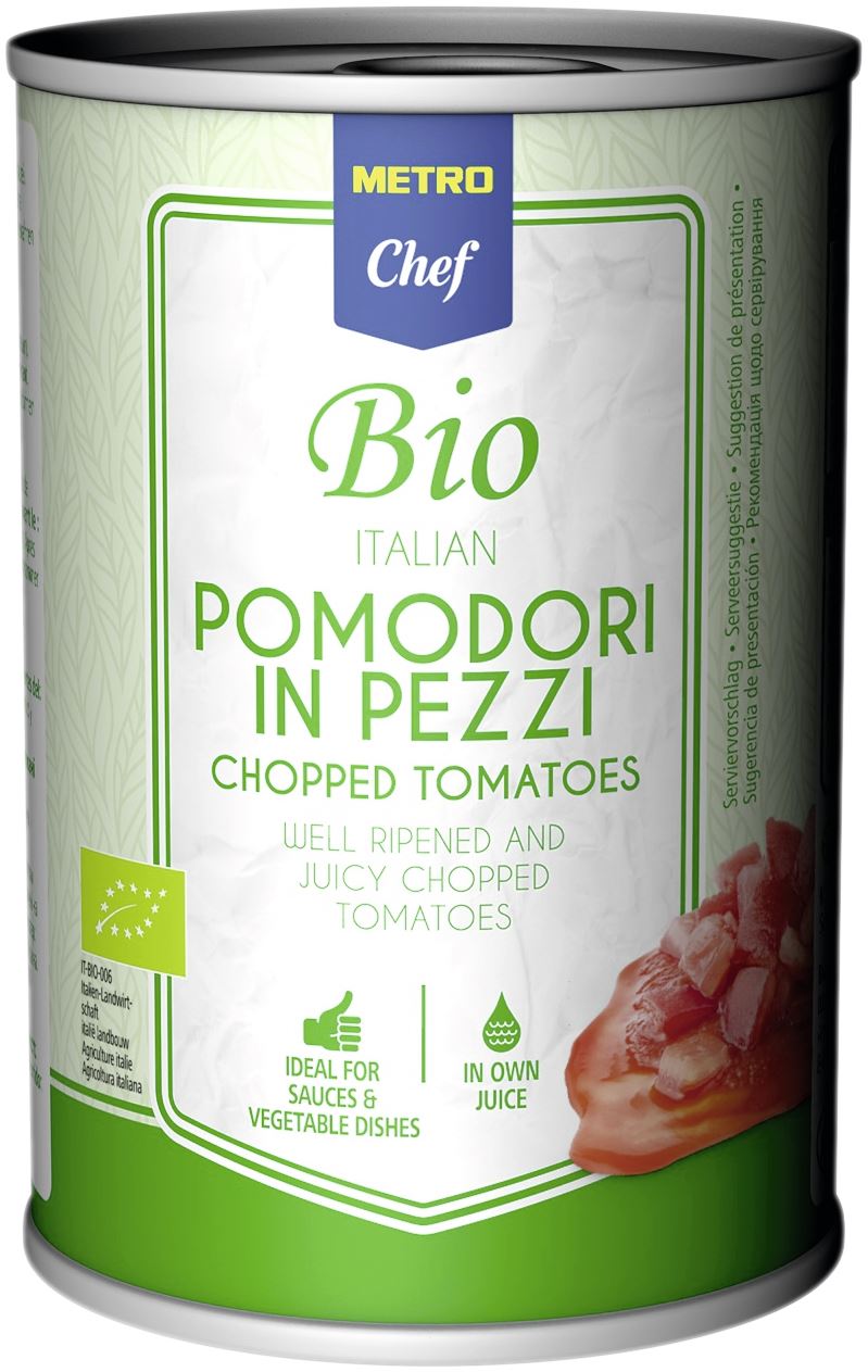 METRO Chef Bio Gehackte Tomaten - 425 ml Dose