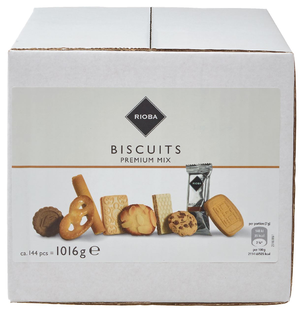 RIOBA Premium Cookies 144 Stück - ca. 1 kg Schachtel
