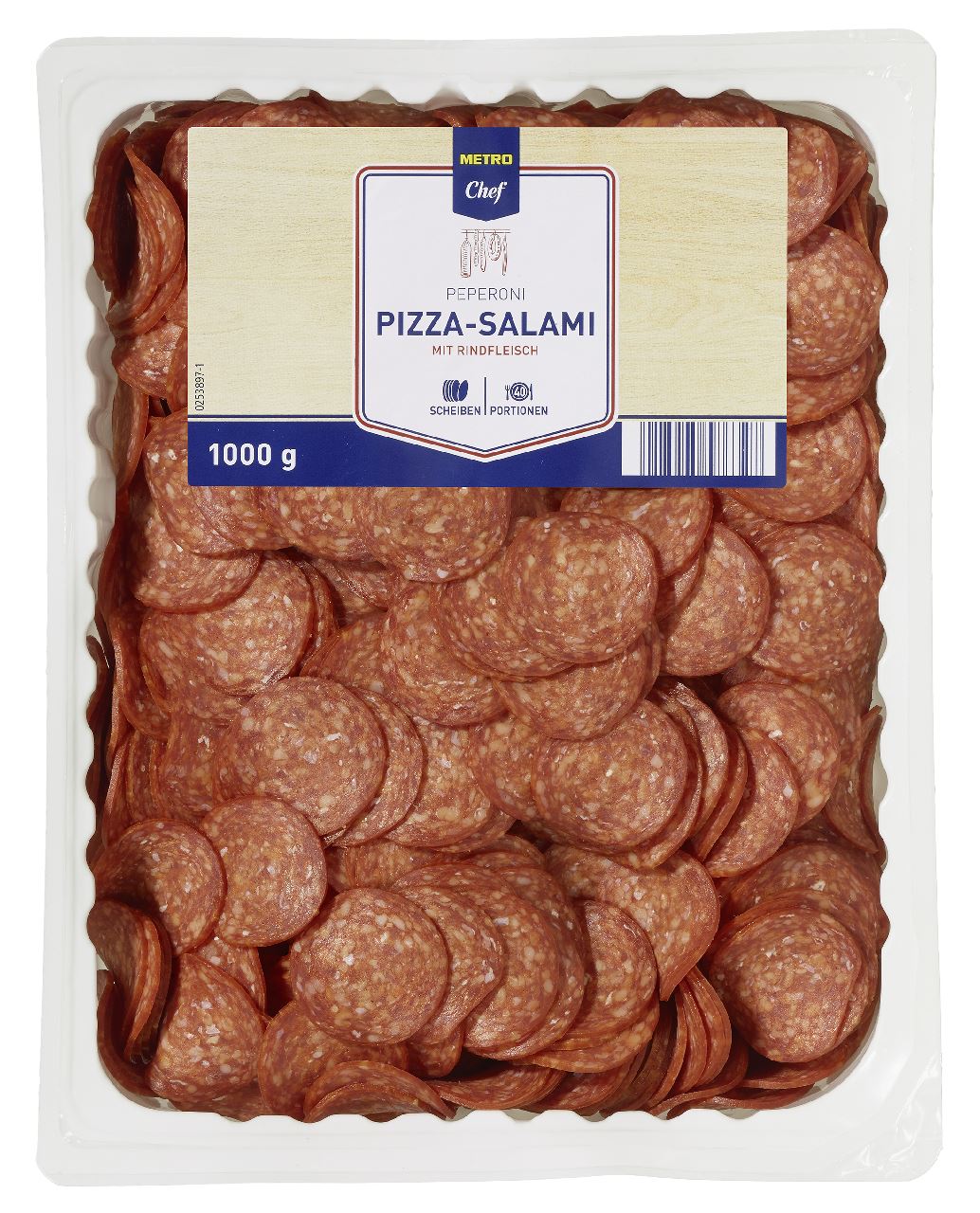 METRO Chef Pizza Salami Peperoni geschnitten, gekühlt, ca. 35 mm - 1 kg ...