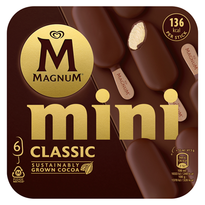Magnum Mini Classic tiefgefroren 6 Stuck a 55 ml 330 ml Schachtel METRO