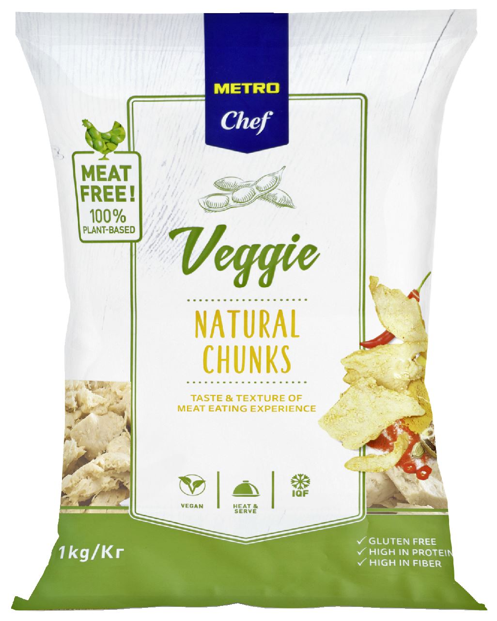 METRO Chef Vegane Soja Chunks nach Hähnchen Art Typ Natur tiefgefroren ...