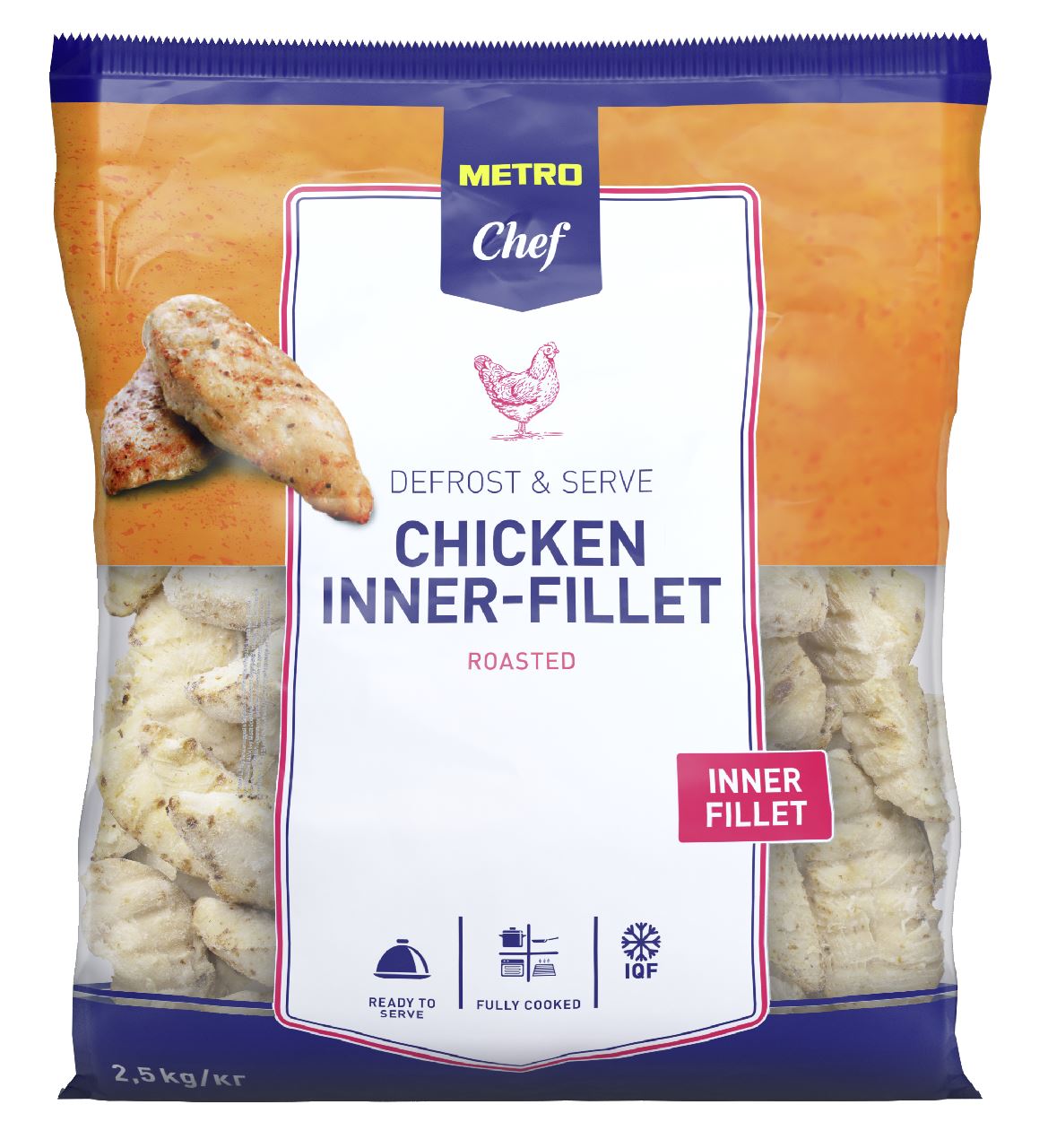 METRO Chef Hähnchenbrustinnenfilet tiefgefroren, Ofen gebräunt, IQF ...