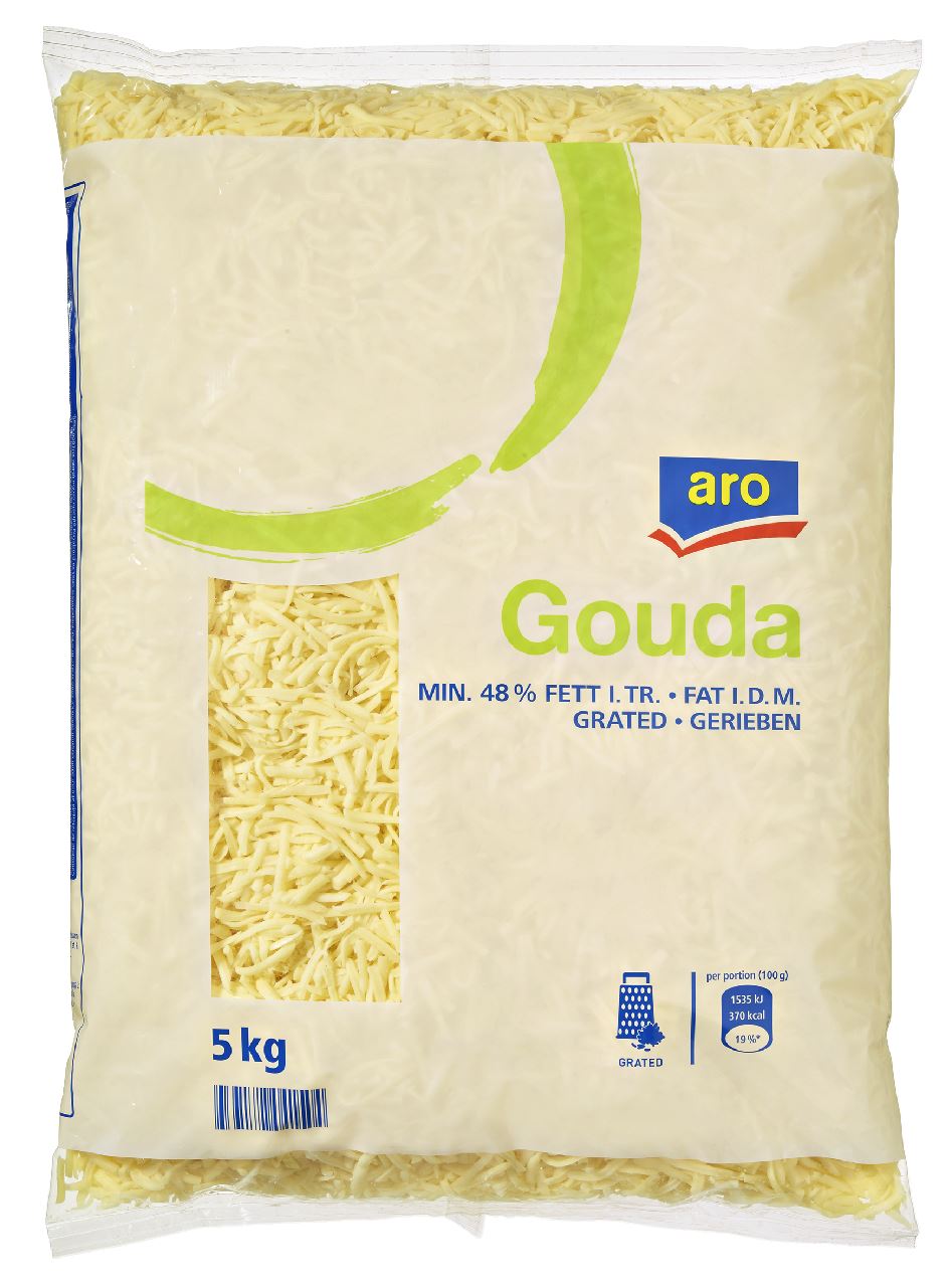 aro Gouda gerieben - 5,00 kg Packung