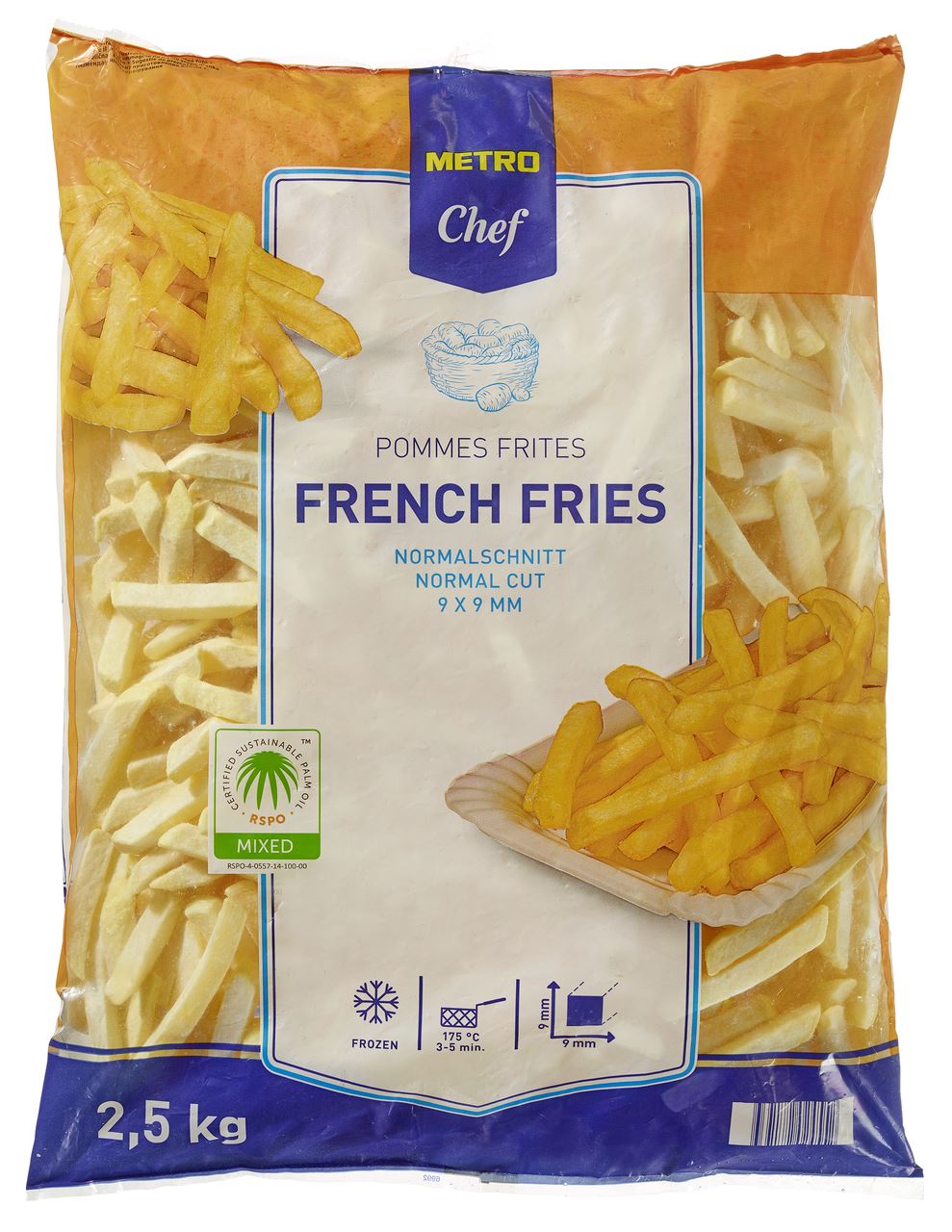 METRO Chef Patata prefritas 9x9mm 2,5Kg